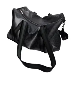 Gucci Medium Duffle Bag With Web - Black