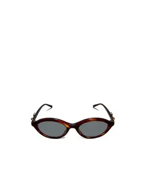 Gucci Oval-frame Sunglasses - Brown Hawksbill Pattern