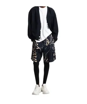 Emporio Armani Pleated Patterned Bermuda Shorts
