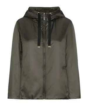 Max Mara Long-sleeved Hooded Cotton Jacket - Green