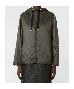 Max Mara Long-sleeved Hooded Cotton Jacket - Green