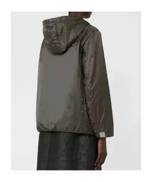 Max Mara Long-sleeved Hooded Cotton Jacket - Green