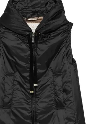 Max Mara The Cube Greengo Sleeveless Hooded Jacket - Black