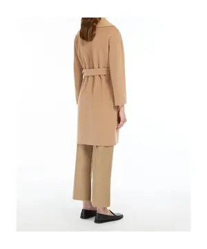Max Mara Long Sleeved Belted Coat - Camel
