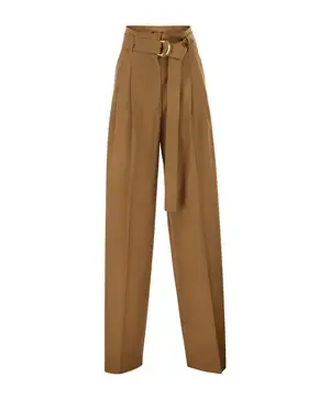 Max Mara Casual Pants With Belt Loops - Brown
