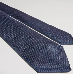 Gucci Silk Neck Tie With Embroidery - Blue