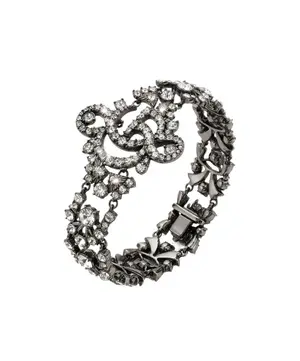 Gucci Gg Marmont Crystal Bracelet - Black