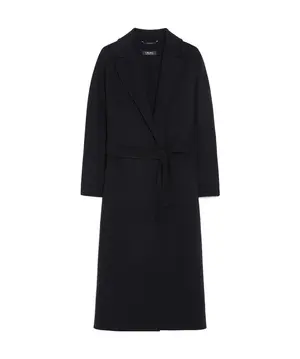 Max Mara Wool Broadcloth Midi Coat Midnightblue