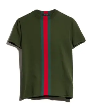 Gucci Knit Cotton T-shirt With Web Intarsia
