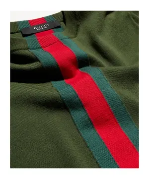 Gucci Knit Cotton T-shirt With Web Intarsia