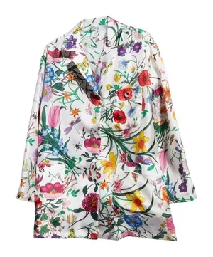 Gucci Floral Print Silk Twill Shirt - Multi-color