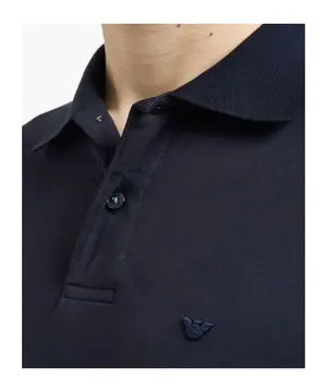 Emporio Armani Logo Embroidered Polo Shirt