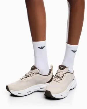 Emporio Armani Technical Knit Lace-up Sneakers