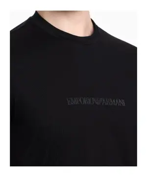 Emporio Armani Logo Embossed Crewneck T-shirt