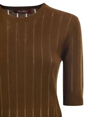Max Mara Ribbed Knit Top - Brown
