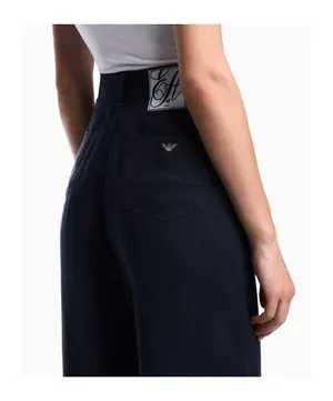Emporio Armani Wide-leg Linen Trousers
