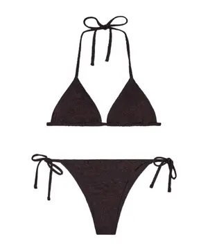 Emporio Armani Floral-jacquard Bikini - Brown