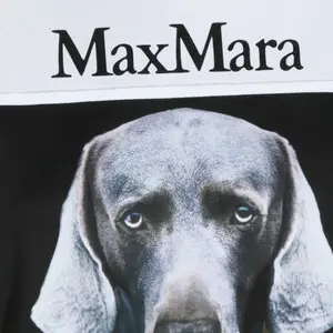 Max Mara Dog Print T-shirt - White