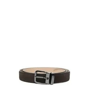 Emporio Armani Square Buckle Leather Belt