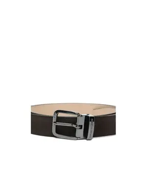 Emporio Armani Square Buckle Leather Belt