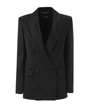 Max Mara Double-breasted Suit Jacket - Black