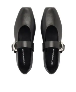 Emporio Armani Nappa Leather Ballerinas