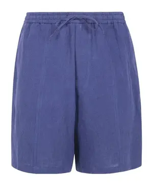 Emporio Armani Drawstring Elastic Waistband Trousers - Blue