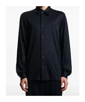Emporio Armani Logo Embroidered Button-up Shirt
