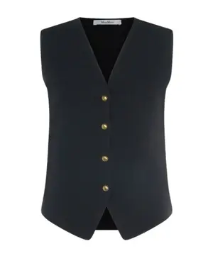 Max Mara Fuggito Buttoned V-neck Vest