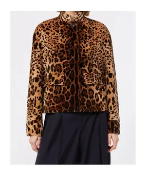 Max Mara Tedro Leopard-print Cropped Jacket