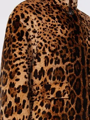 Max Mara Mstedro Animal-print Jacket - Brown