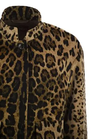 Max Mara Mstedro Animal-print Jacket - Brown