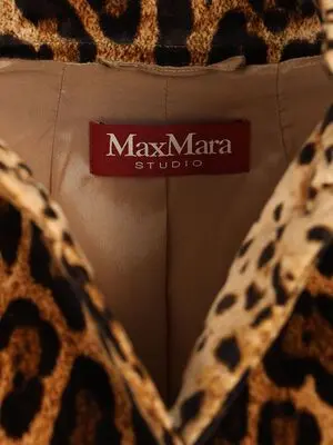 Max Mara Mstedro Animal-print Jacket - Brown