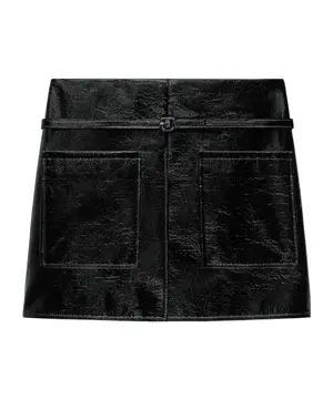 COURREGES Flap-pocket Mini Skirt - Black