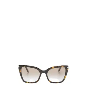 Emporio Armani Tortoiseshell Geometric Sunglasses - Brown