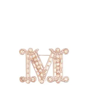Max Mara Letter Brooch - Pink