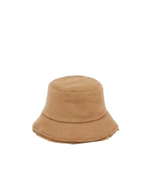 Max Mara Reversible Teddy Fabric Cloche Hat - Camel