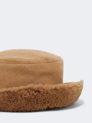 Max Mara Reversible Teddy Fabric Cloche Hat