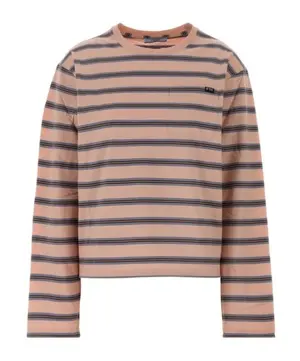 Prada Striped Long-sleeved T-shirt - Nude