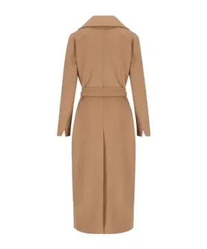 Max Mara Poldo Belted Long Coat - Camel