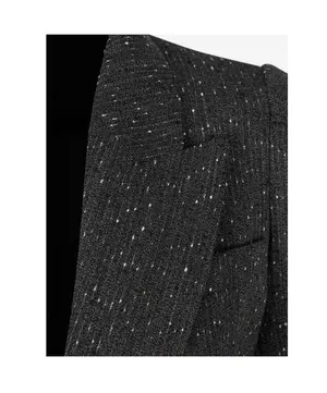 Alexander McQueen Single Breasted Glittered Blazer