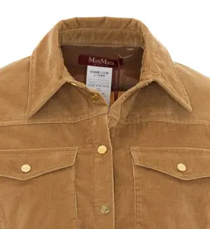 Max Mara Rivolo Cropped Corduroy Shirt - Brown
