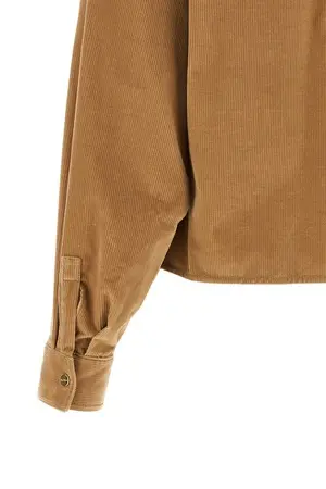 Max Mara Rivolo Cropped Corduroy Shirt - Brown