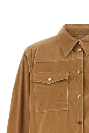 Max Mara Rivolo Cropped Corduroy Shirt - Brown