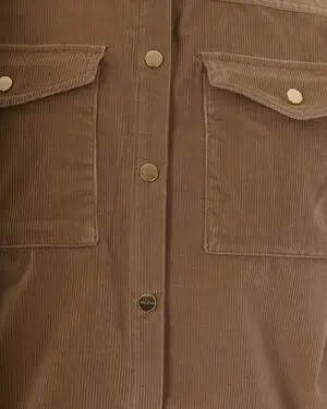 Max Mara Rivolo Cropped Corduroy Shirt - Brown