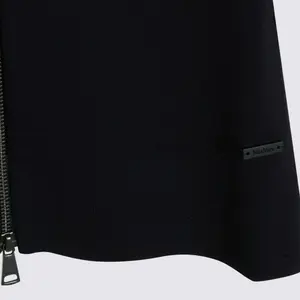 Max Mara Short-sleeve Zip Hooded Sweater With Pleated Details