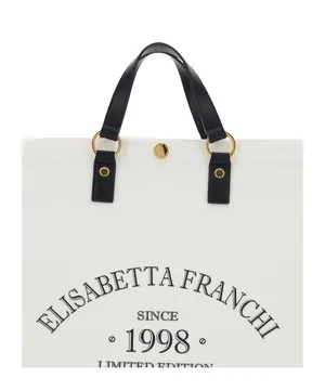 Elisabetta Franchi Logo Printed Tote Bag