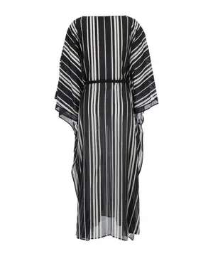 Tory Burch Belted Striped Silk Caftan