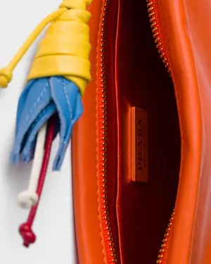 Prada Nappa Leather Zipper Pouch