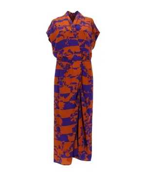 Dries Van Noten V-neck Dress - Multicolor